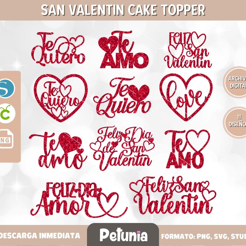 Valentine Toppers Bundle - Etsy