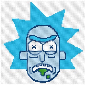 Rick Sanchez Cross Stitch Pattern PDF / Instant Download / Simple Chart ...