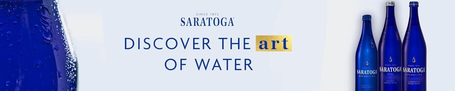 Saratoga Sparkling Spring Water, 28oz Cobalt Blue Glass Bottle (pack of ...