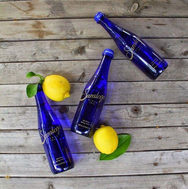 Saratoga Sparkling Spring Water, 28oz Cobalt Blue Glass Bottle (pack of ...