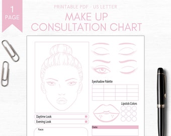 Client Face Chart - Etsy