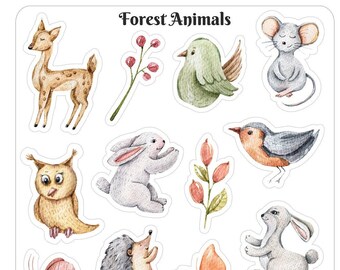 Cute Woodland Stickers - Etsy