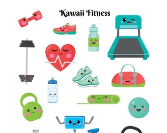 Kawaii Gym Stickers - Etsy