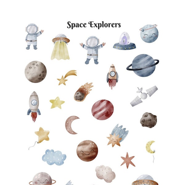 Outer Space Stickers - Etsy
