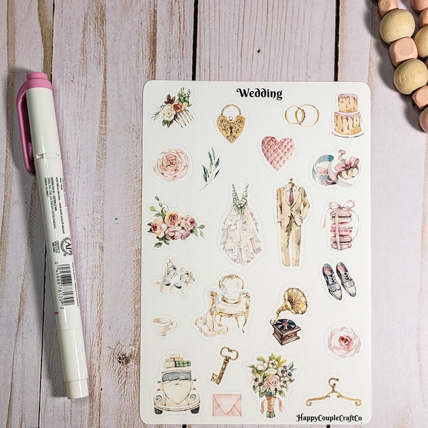 Wedding Scrapbook Stickers - Etsy