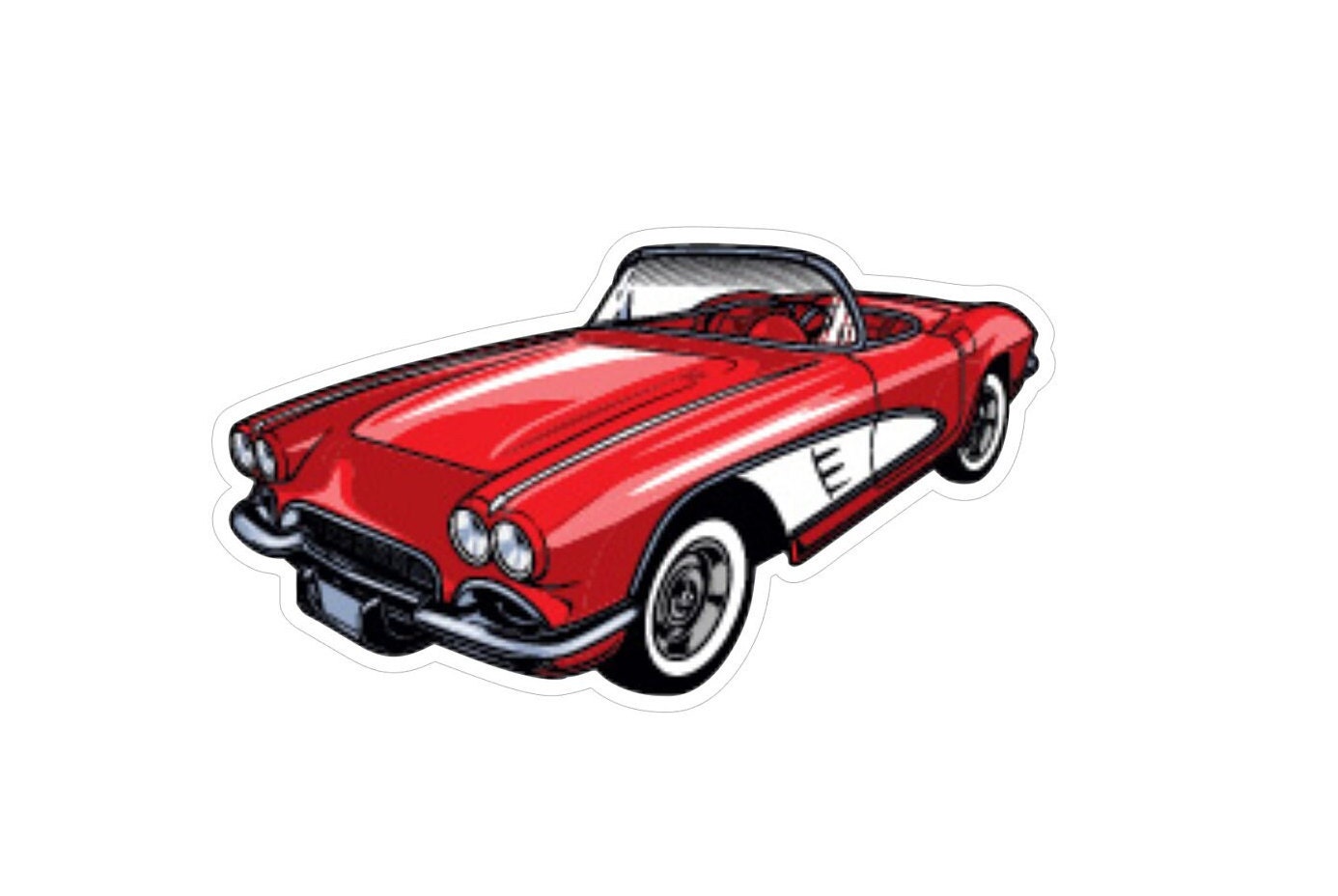 Red Corvette Clipart