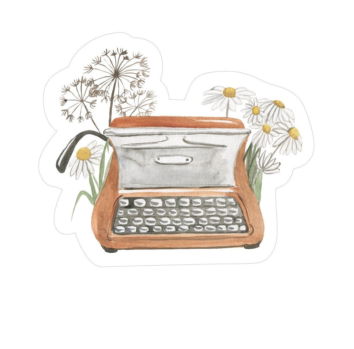Cute Typewriter Drawing