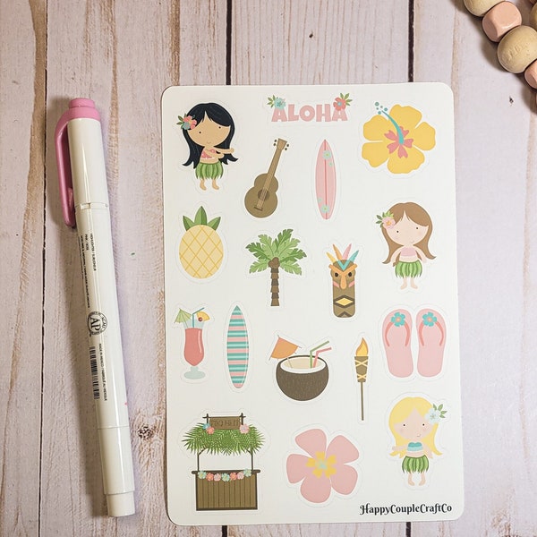 Hawaii Sticker Sheet - Etsy