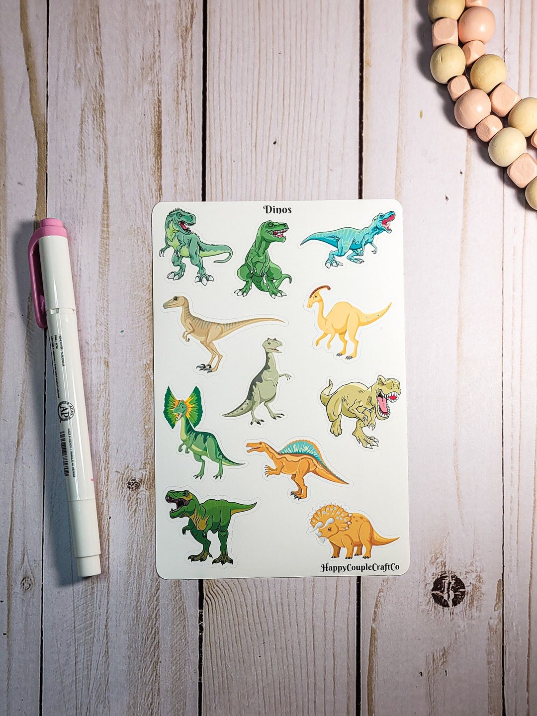 Dinosaurs Sticker Sheet, Prehistoric Stickers, Dinos, Journal Stickers ...