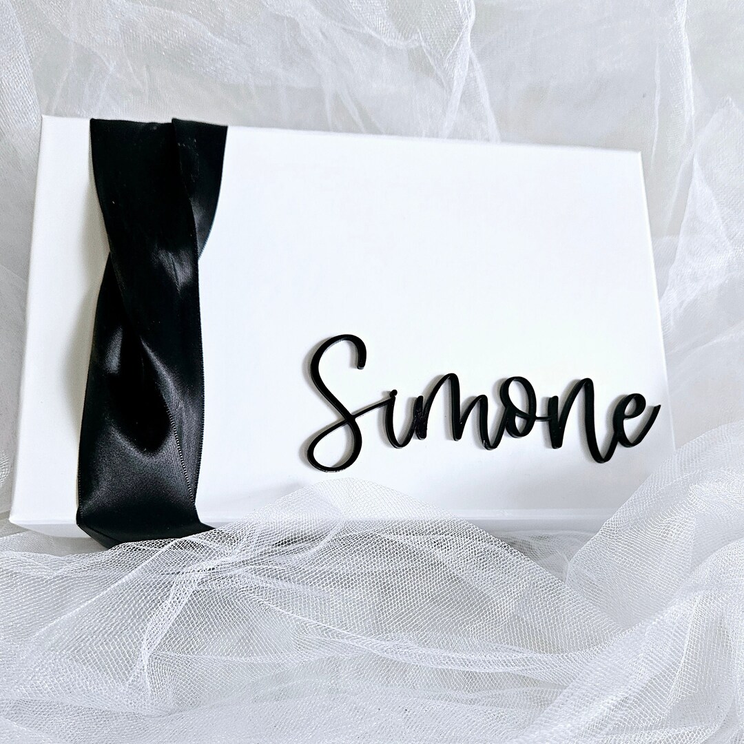 Empty Personalized 3d Name Gift Box, Gift Box for Bridal Party ...
