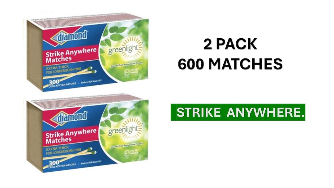Fast Shiping ***diamond Strike Anywhere Matches 300ct Each 2packs Total ...
