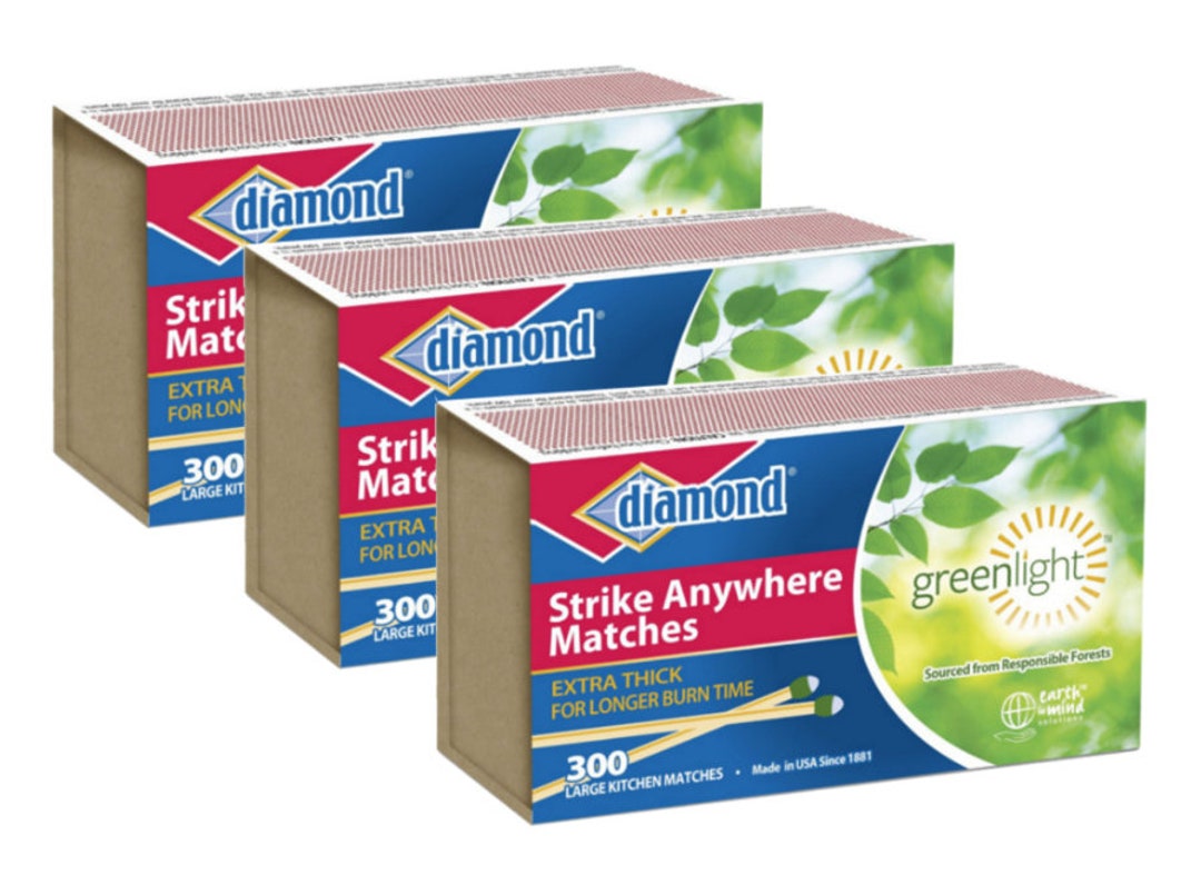 Free Shipping**diamond Strike Anywhere Matches 300ct Each 3packs Total ...