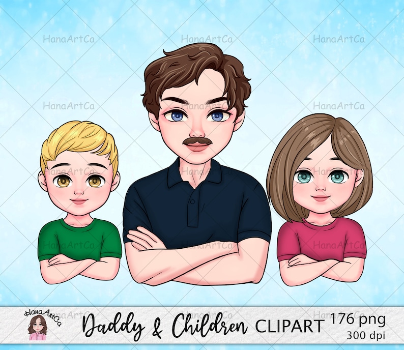 Daddy Clipart Father's Day Clipart Father and Daughter - Etsy Canada
