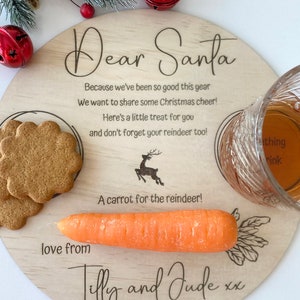 Personalised Santa Plate Personalised Christmas Treats for Santa Plate ...