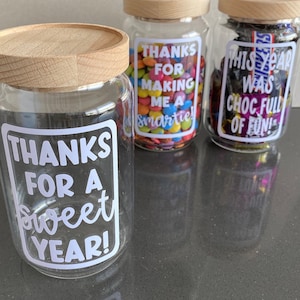 Teacher Gift End of Year Present Teacher Appreciation Gift Lolly Jar ...