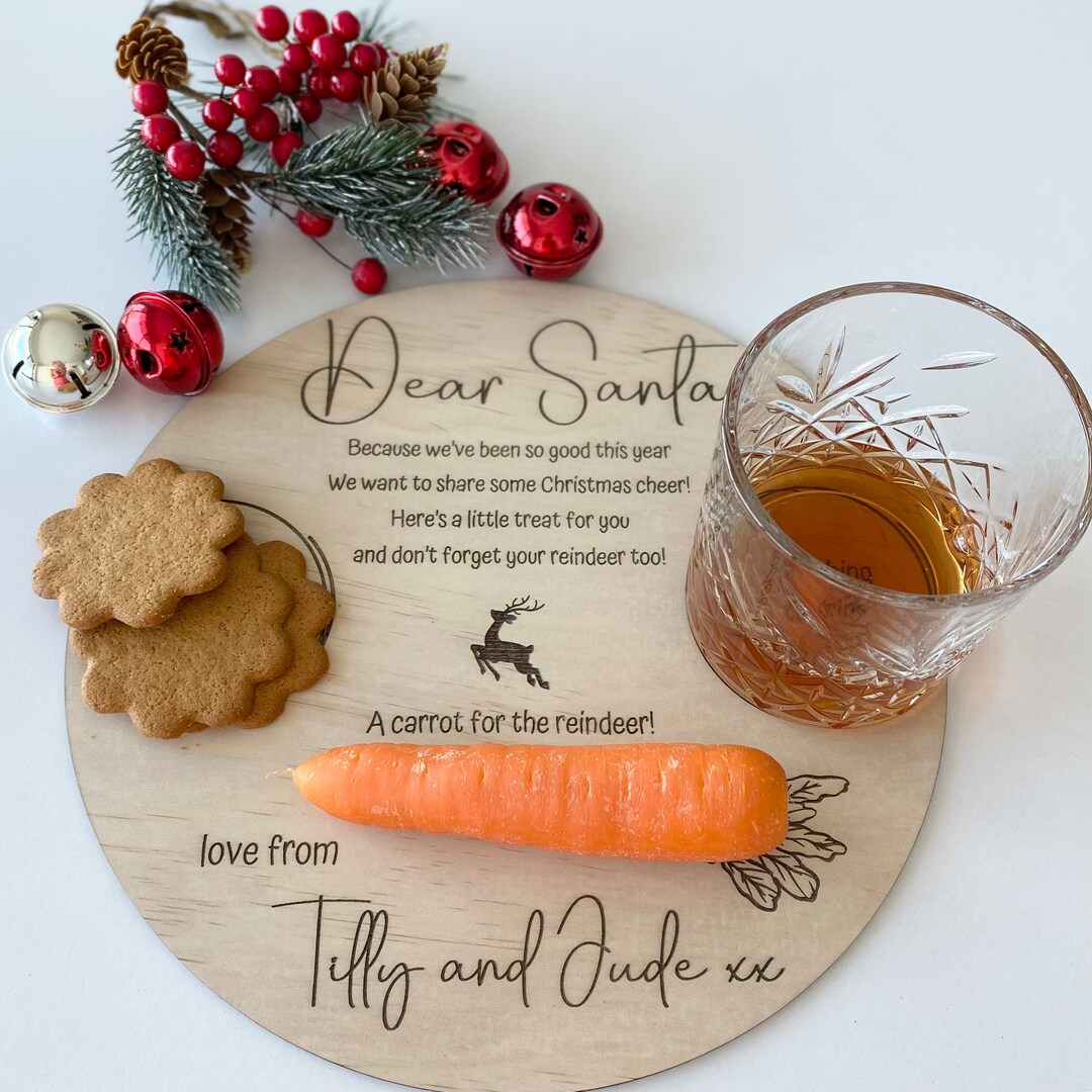 Santa Cookie Plate Treat Plate for Santa Christmas Eve Plate Cookie and ...