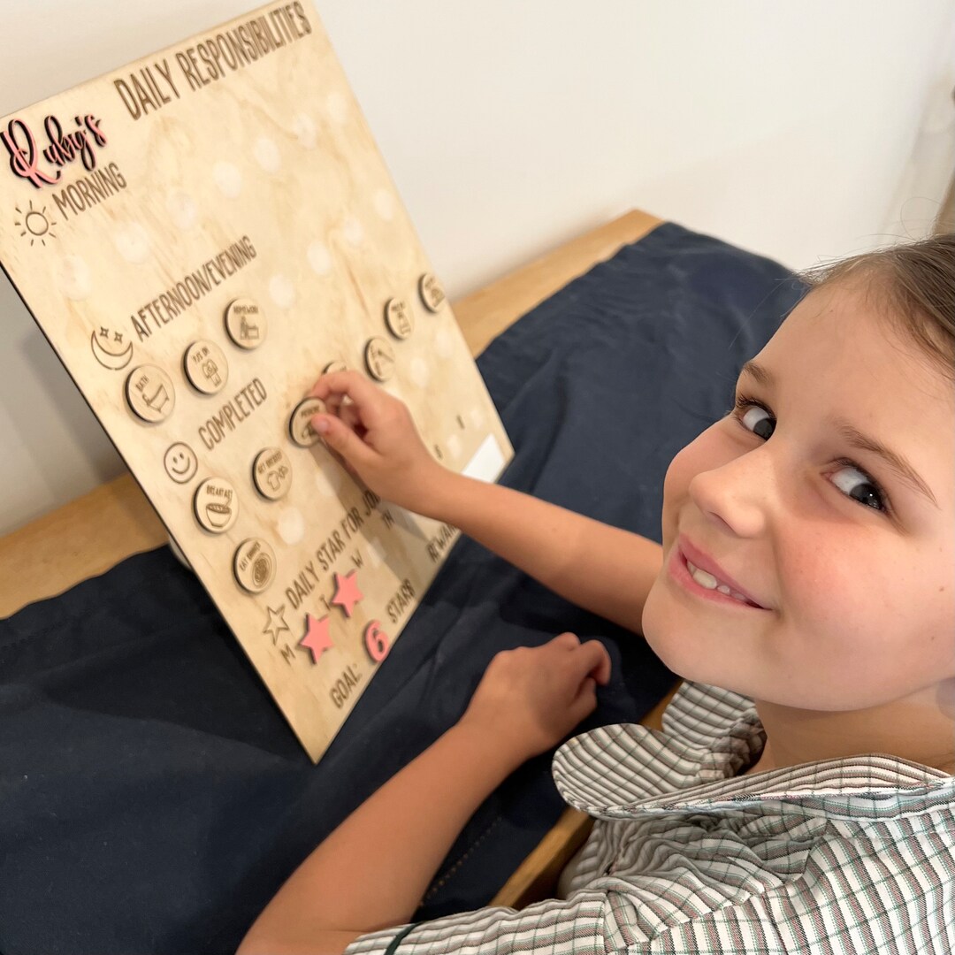Personalised Daily Routine Chart for Child Daily Chore - Etsy Australia
