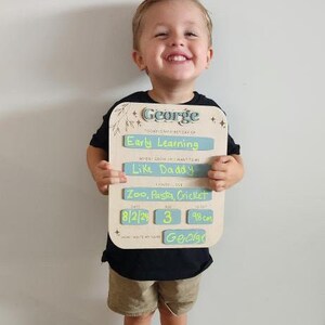 Personalised First Day of School Board Child First Day Start of School ...