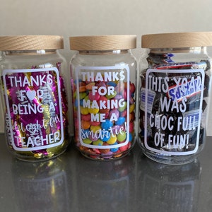 Teacher Gift End of Year Present Teacher Appreciation Gift Lolly Jar ...