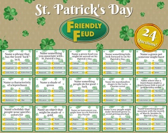 St. Patrick's Day Friendly Feud Game/ Family Games / Family Friendly ...