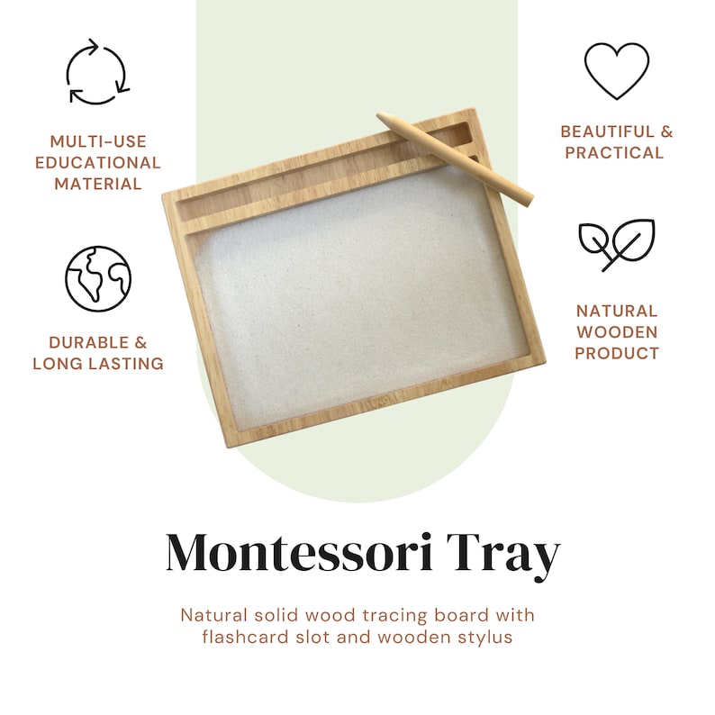 Sand Tray With Flashcard Holder. Tactile & Sensory Toys for Alphabet ...