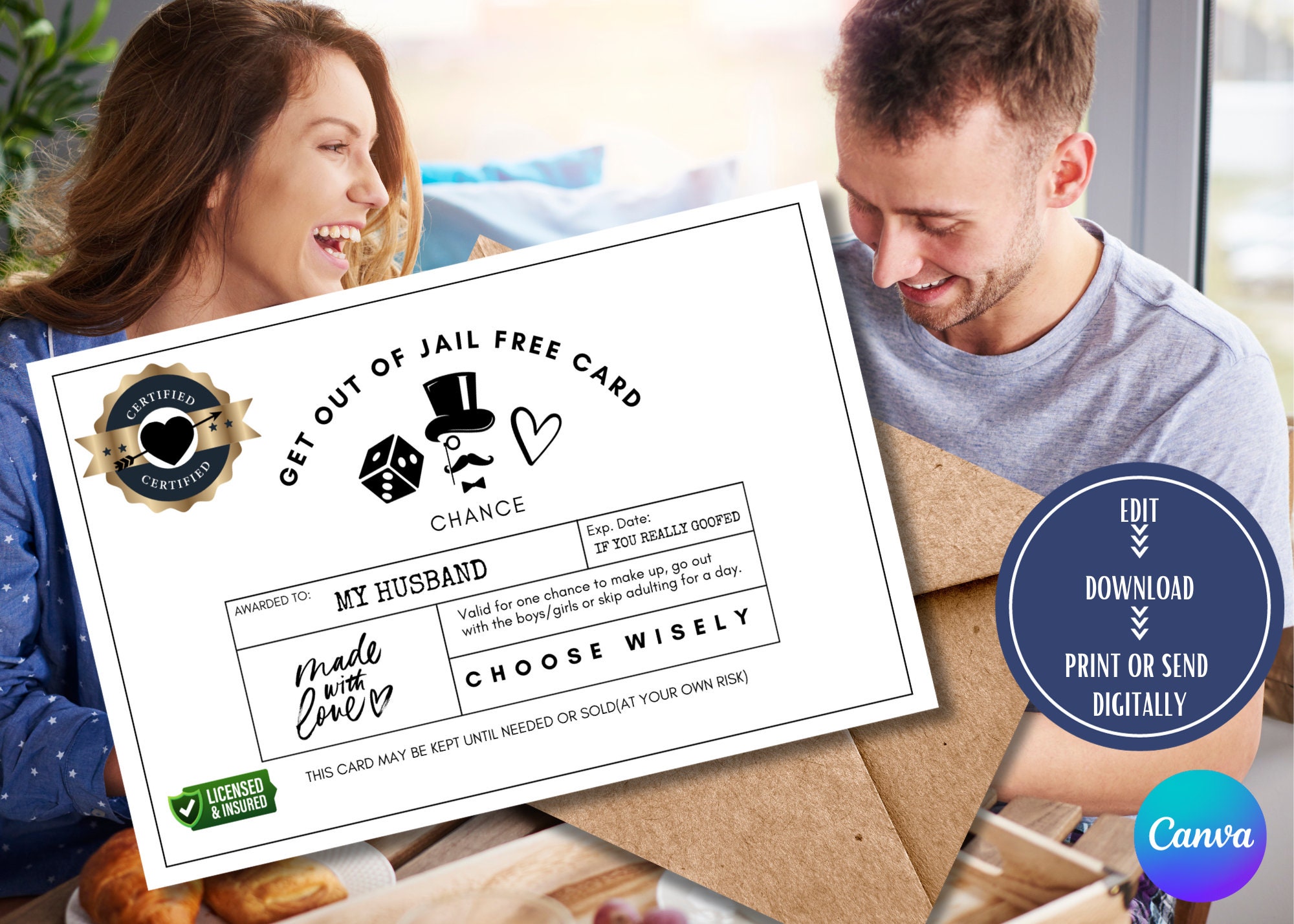 Get Out Of Jail Free Card Template