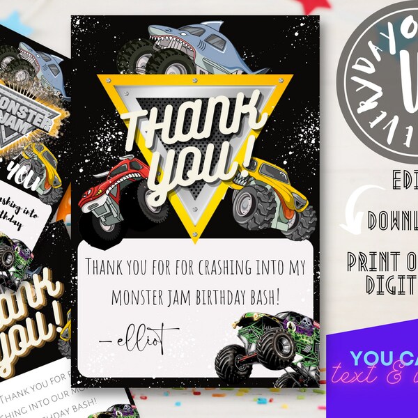 Monster Thank You - Etsy