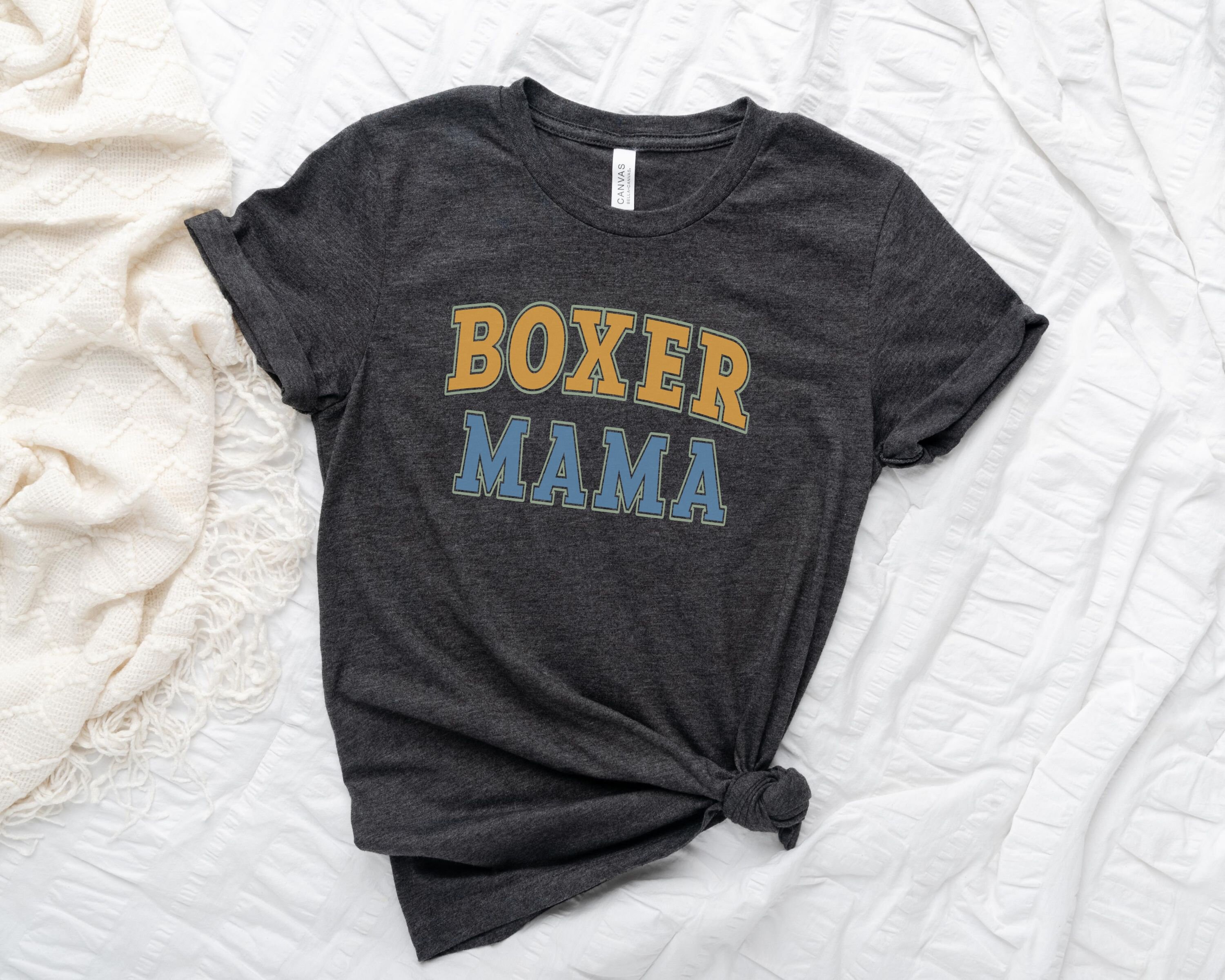 Boxer perro mamá camisa, camisa de rescate de perro, perro mamá cuello ...