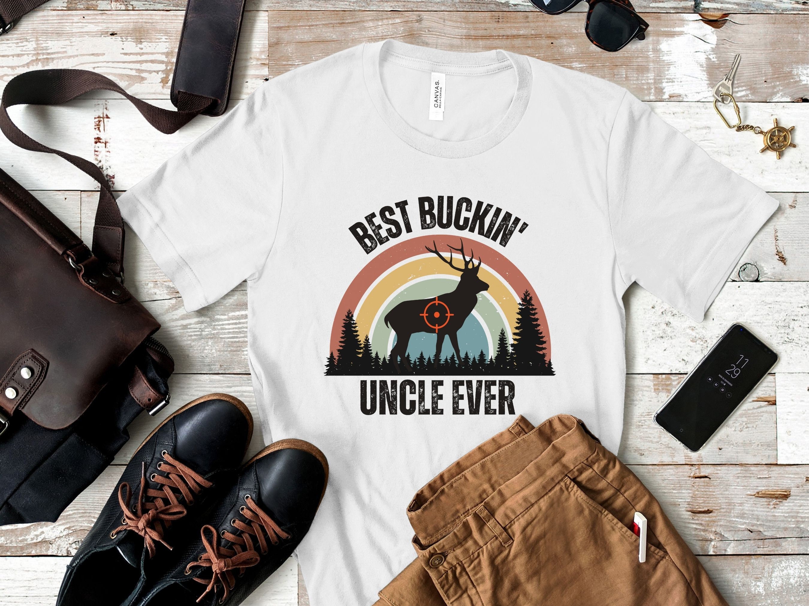 La mejor camisa del tío Buckin, camiseta de caza divertida para hombres ...