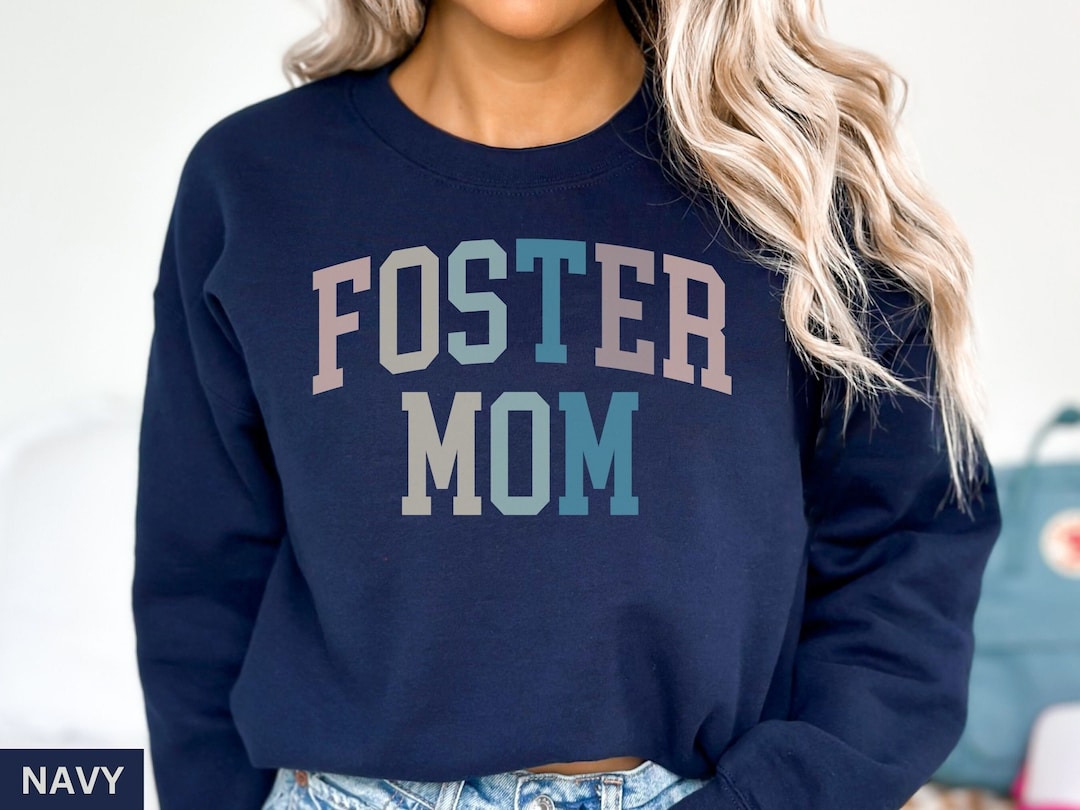 Foster Mom Sweatshirt, Retro Foster Care Gift for Foster Parent ...