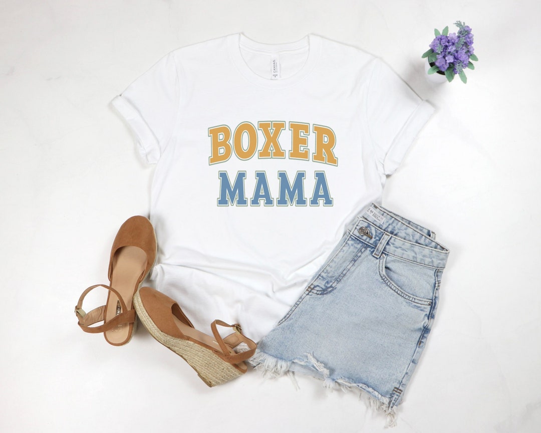 Boxer perro mamá camisa, camisa de rescate de perro, perro mamá cuello ...