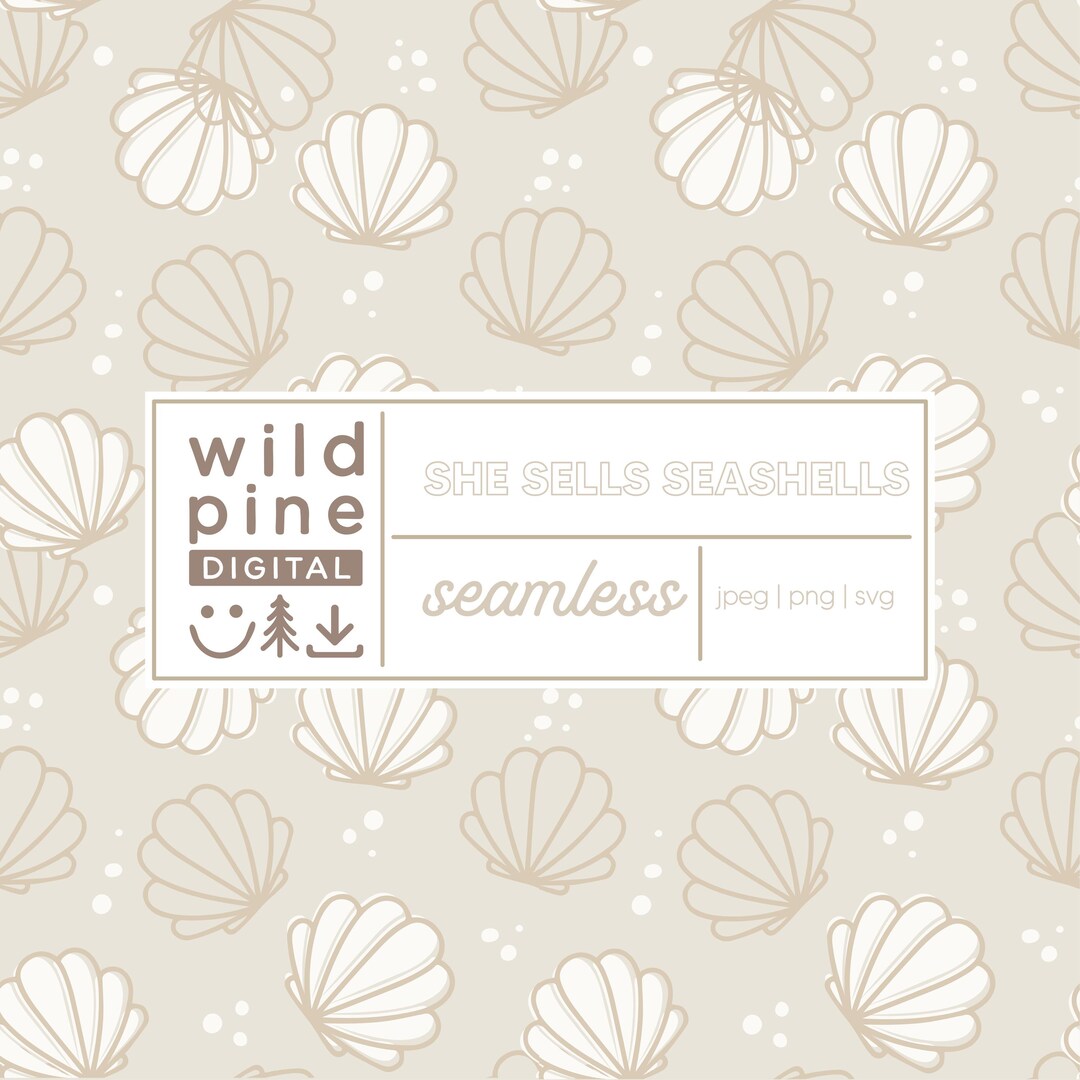 Sea Shell Pattern | Seashells Shells Pattern | Surface Pattern Digital ...