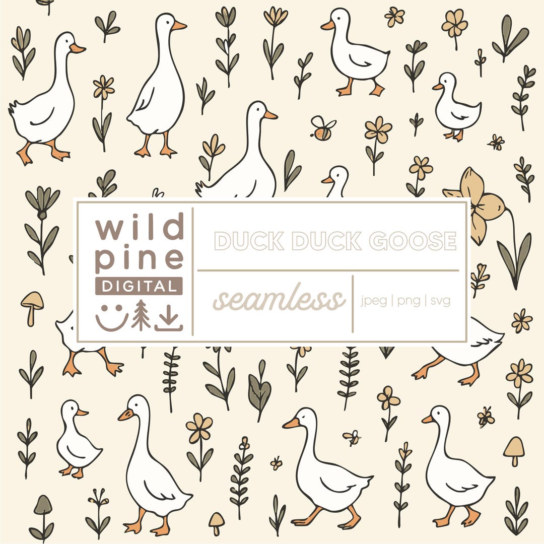 Silly Goose Digital Pattern | Duck Duck Goose Digital Pattern | Surface ...