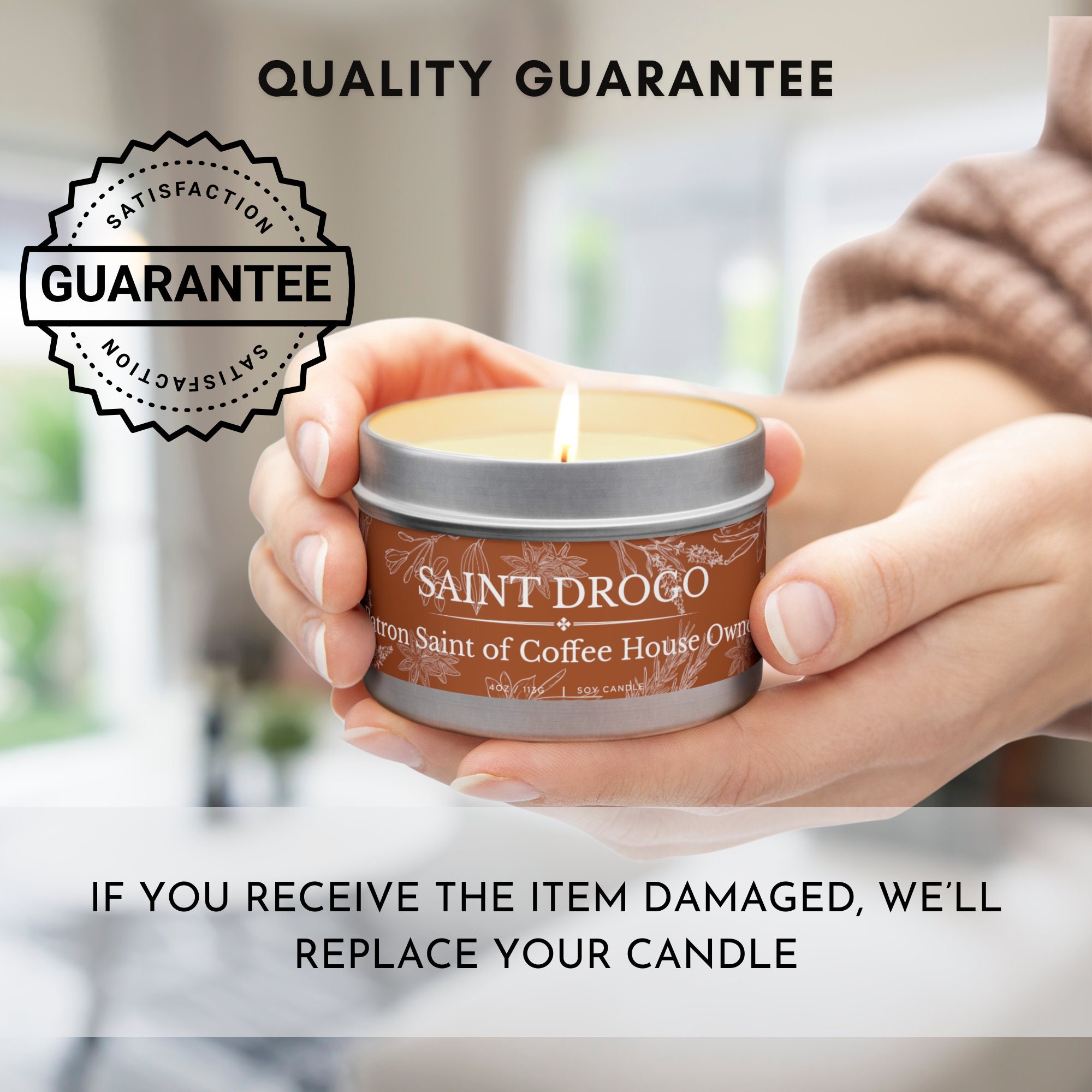 Saint Drogo Patron Saint of Coffee House Owners Prayer Candles 4 Oz ...