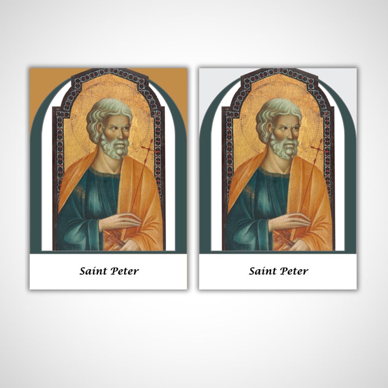 St. Peter Printable Prayer Cards Digital Printable Set for Catholics ...