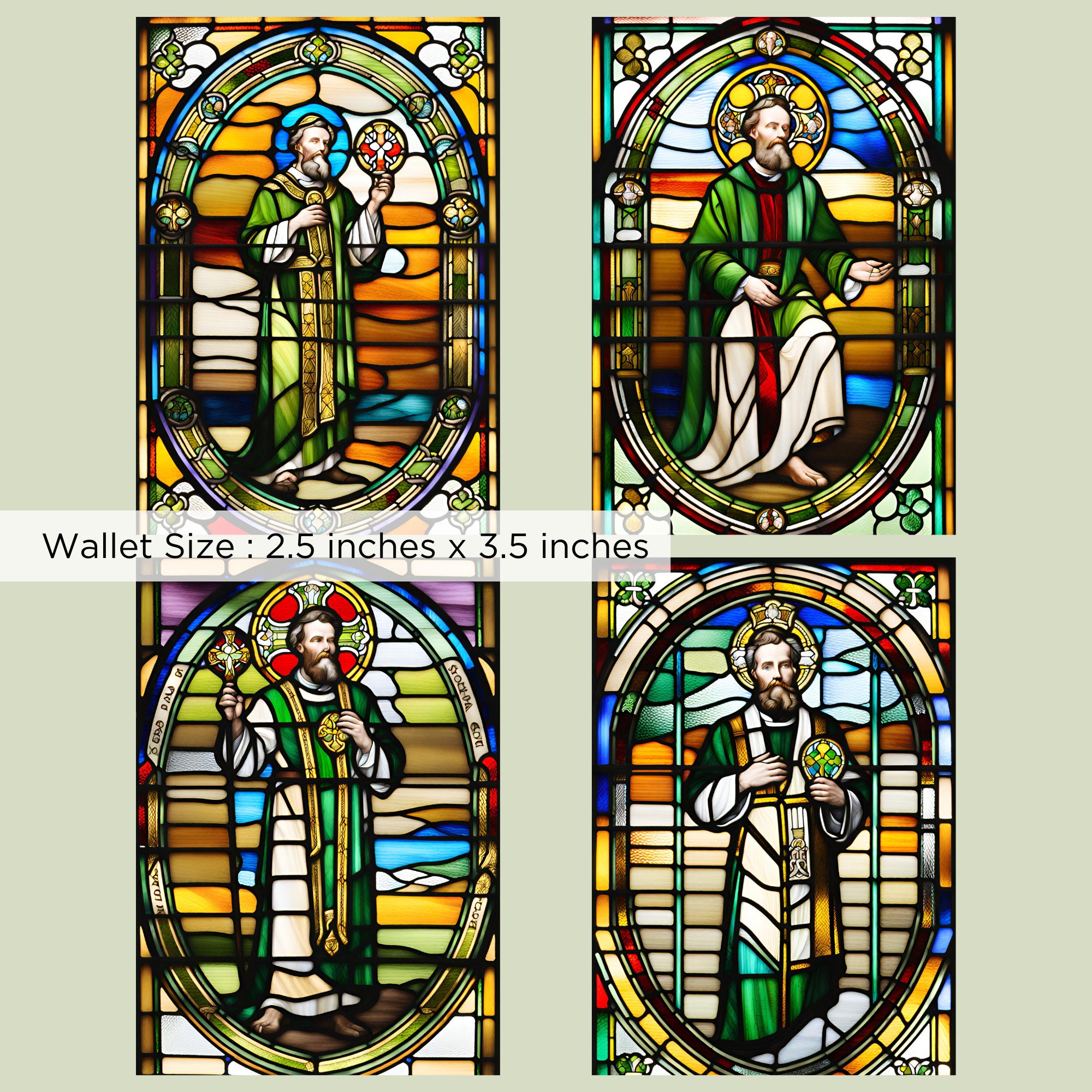 St Patrick Irish Catholic Printable Prayer Card Set Printable St ...