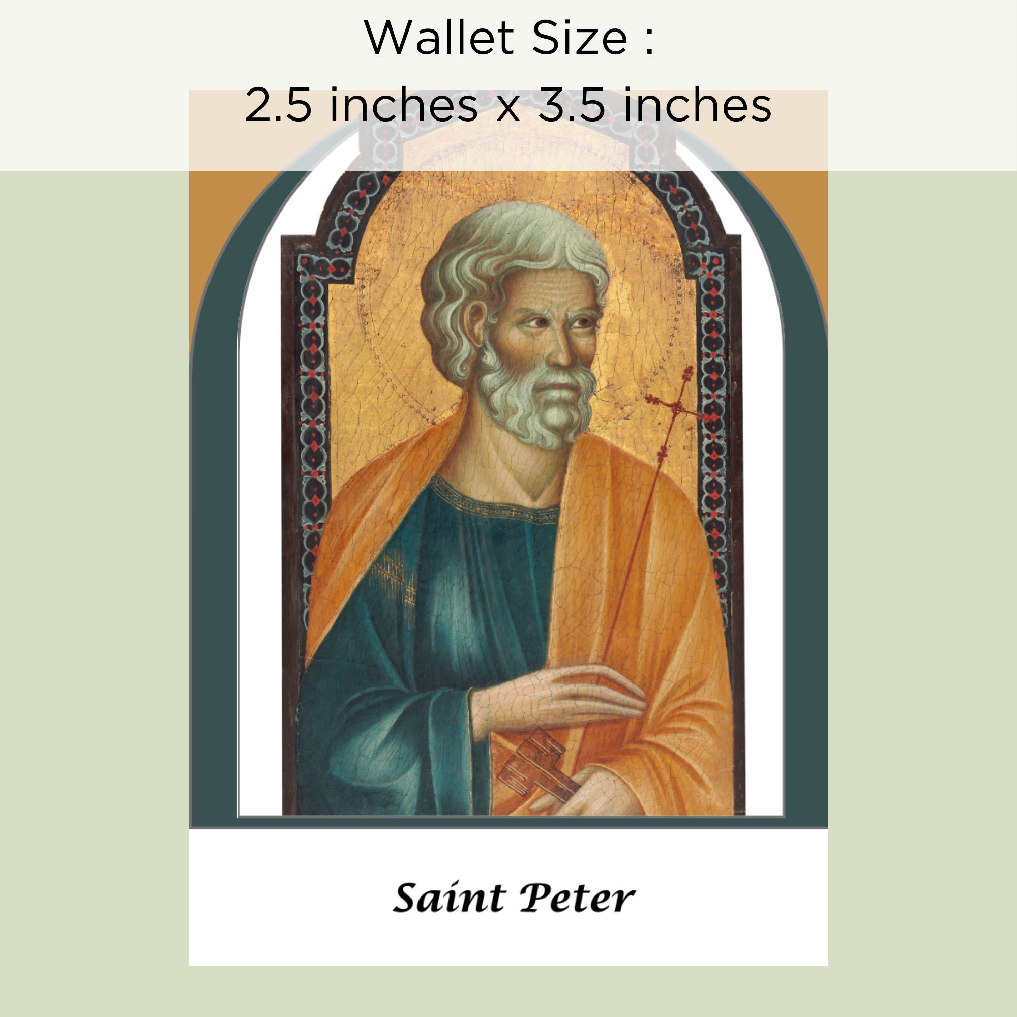 St. Peter Printable Prayer Cards Digital Printable Set for Catholics ...
