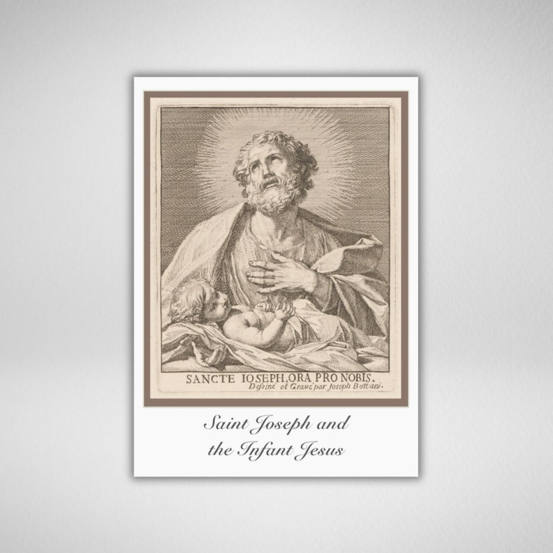 St Joseph Catholic Printable Prayer Card Set Printable Patron Saint of ...