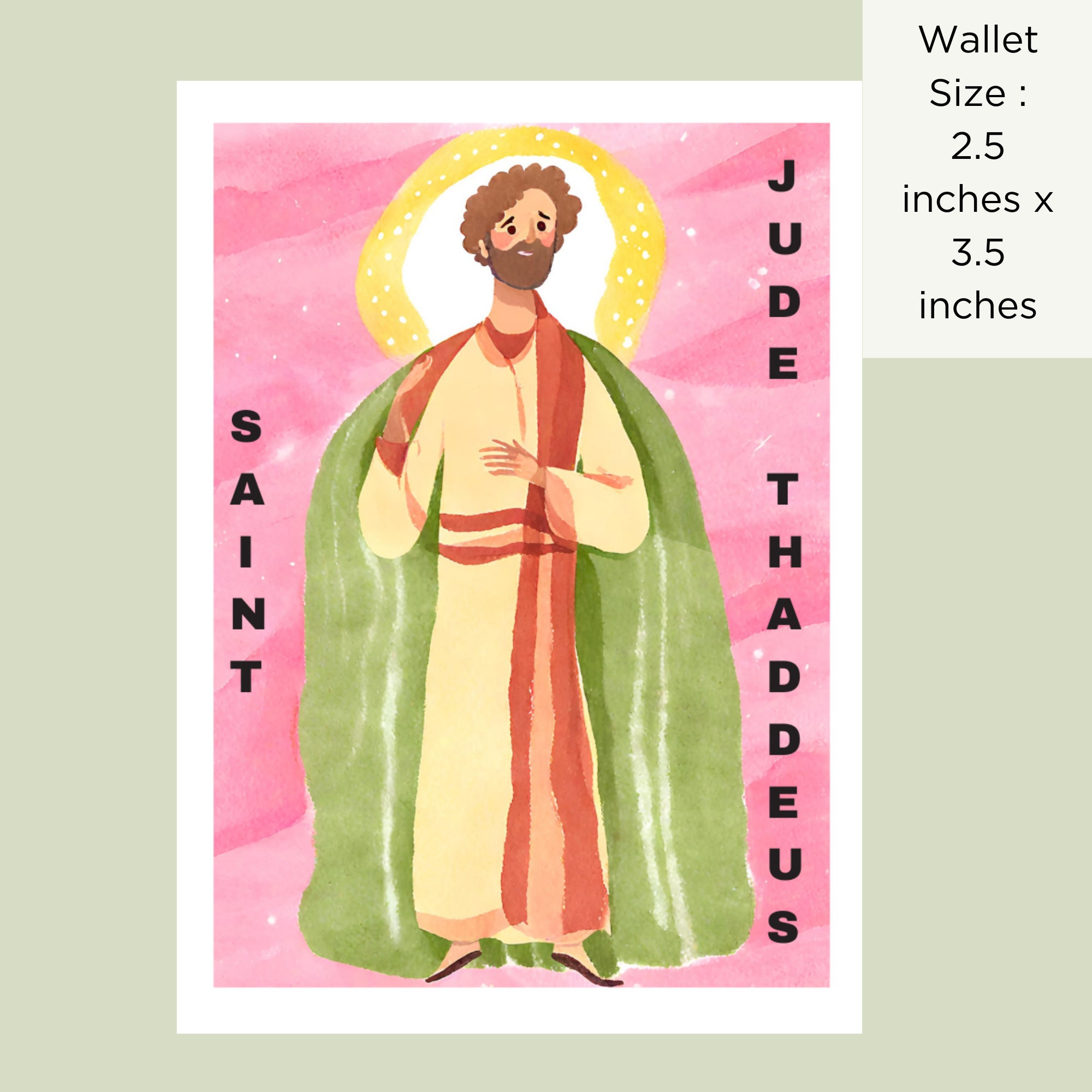 St. Jude Thaddeus Printable Prayer Cards for Kids Traditional Christian ...