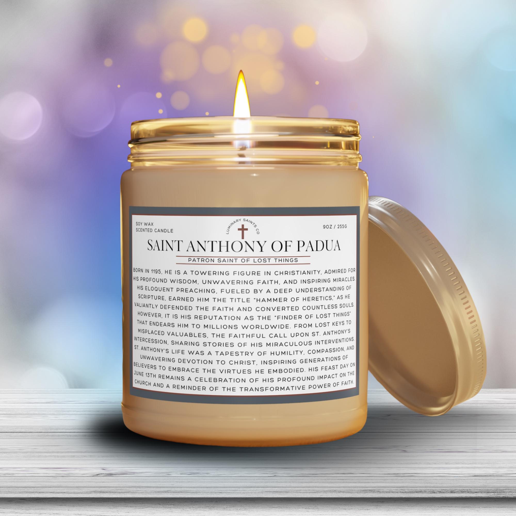 St Anthony of Padua Patron Saint of Lost Things Prayer Candles, 9oz ...