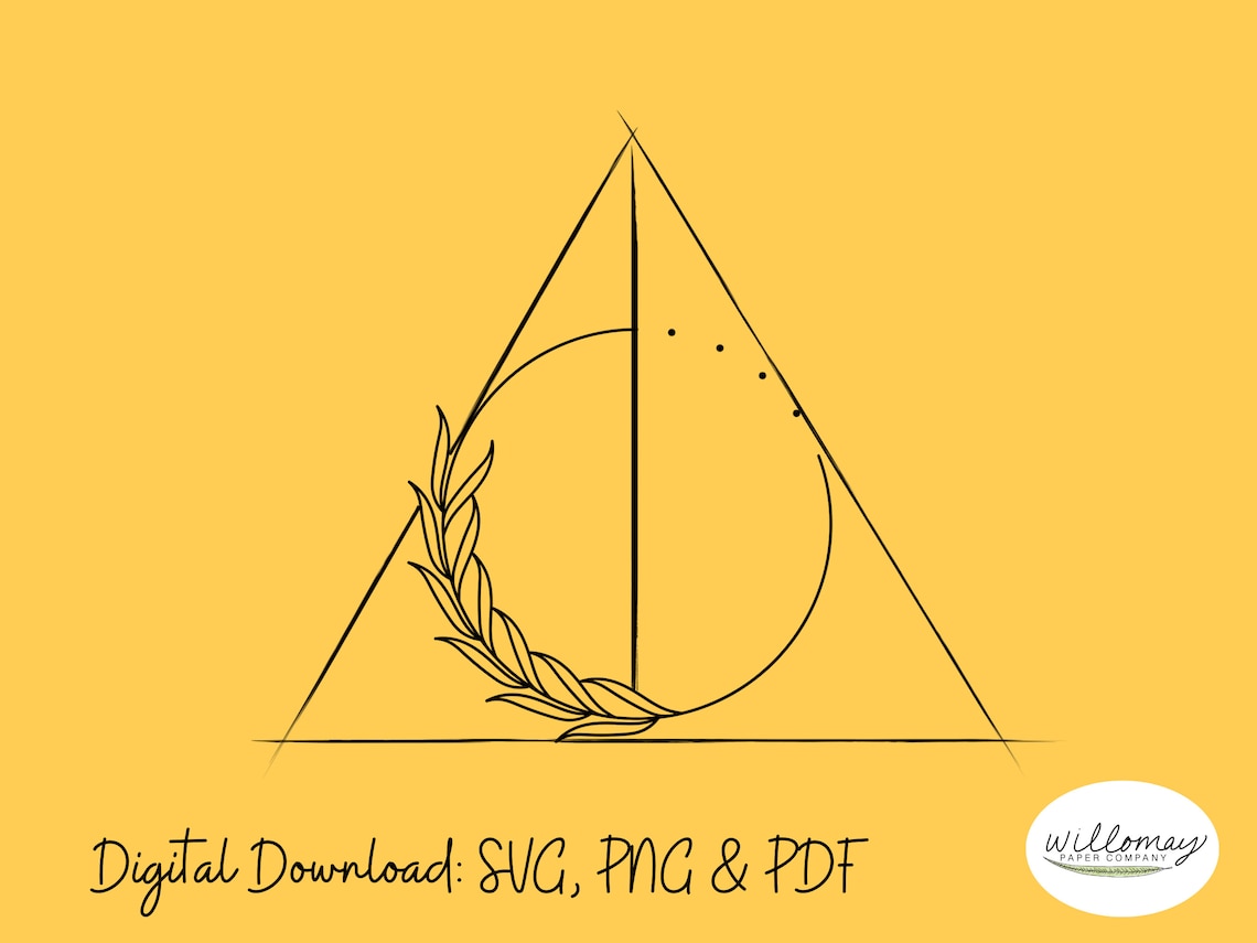 Wizard Hallows Triangle Design SVG PNG PDF - Etsy