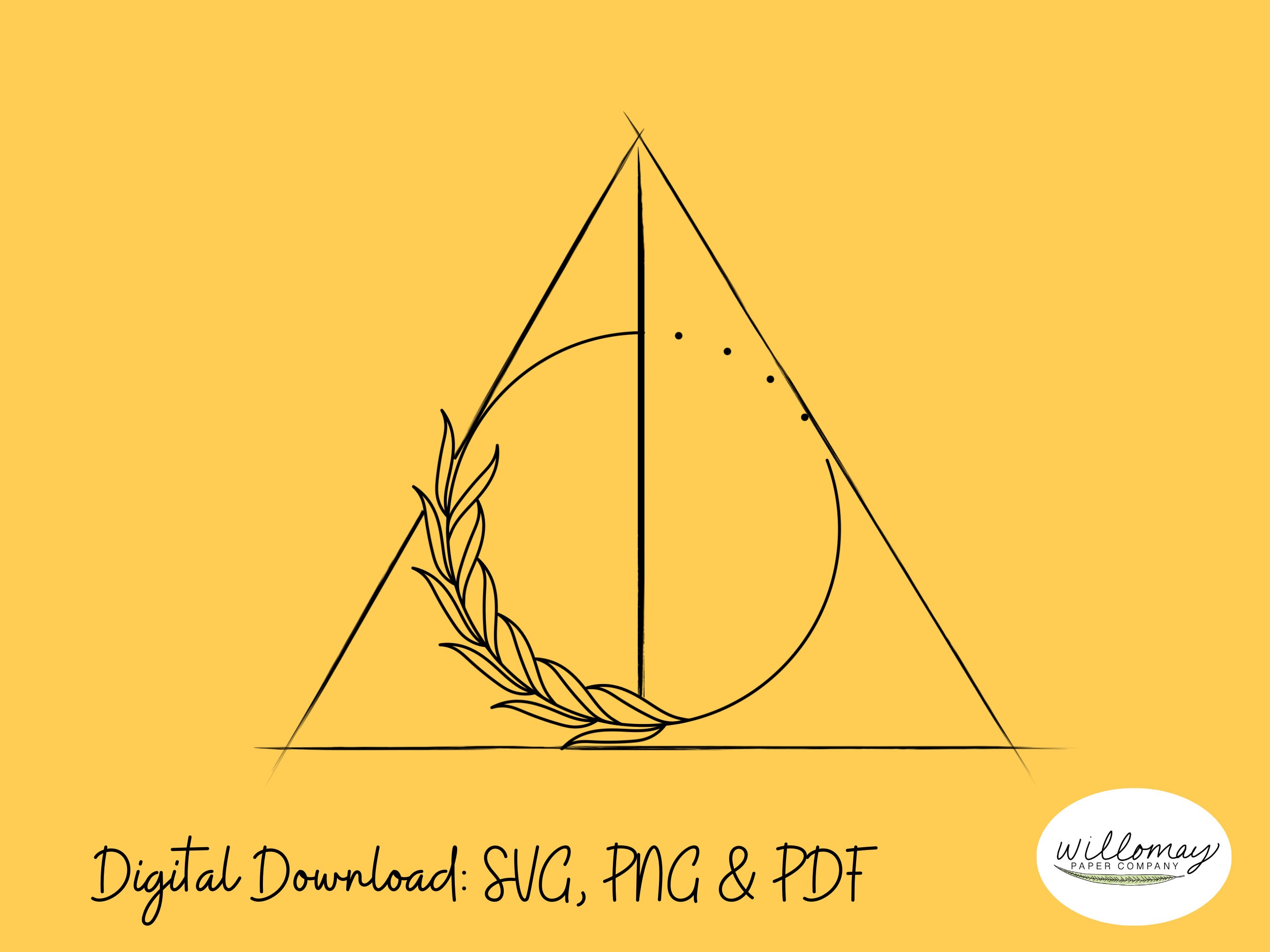 Wizard Hallows Triangle Design SVG PNG PDF - Etsy