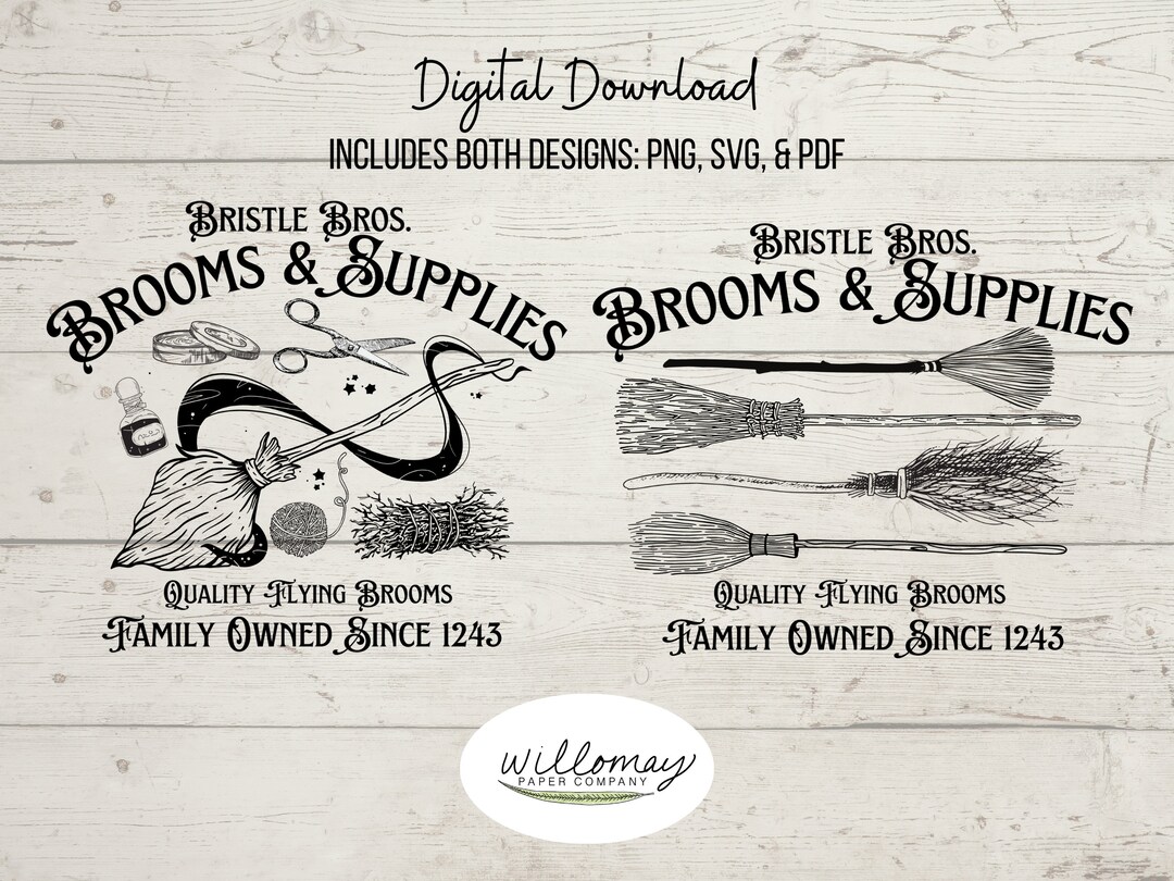 Broom Supply Design PNG SVG PDF - Etsy