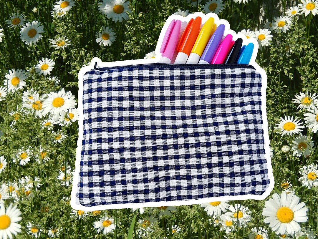 Small Handmade Upcycled Kit Blue Vichy - Etsy