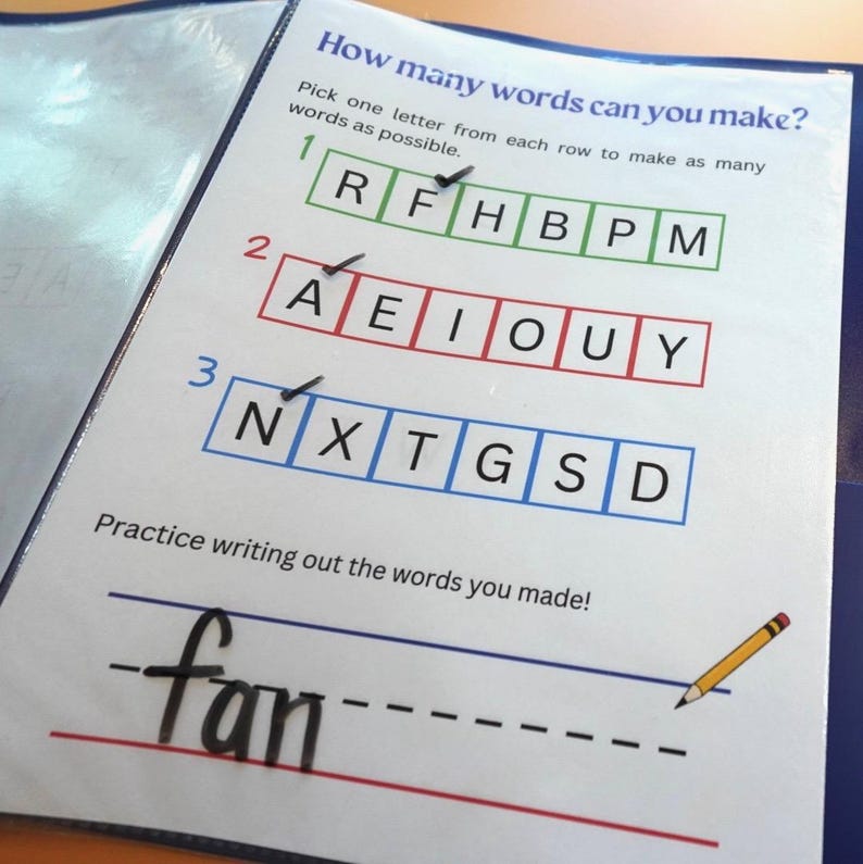 CVC Worksheet Activity | Word Building | Preschool - Kindergarten ...