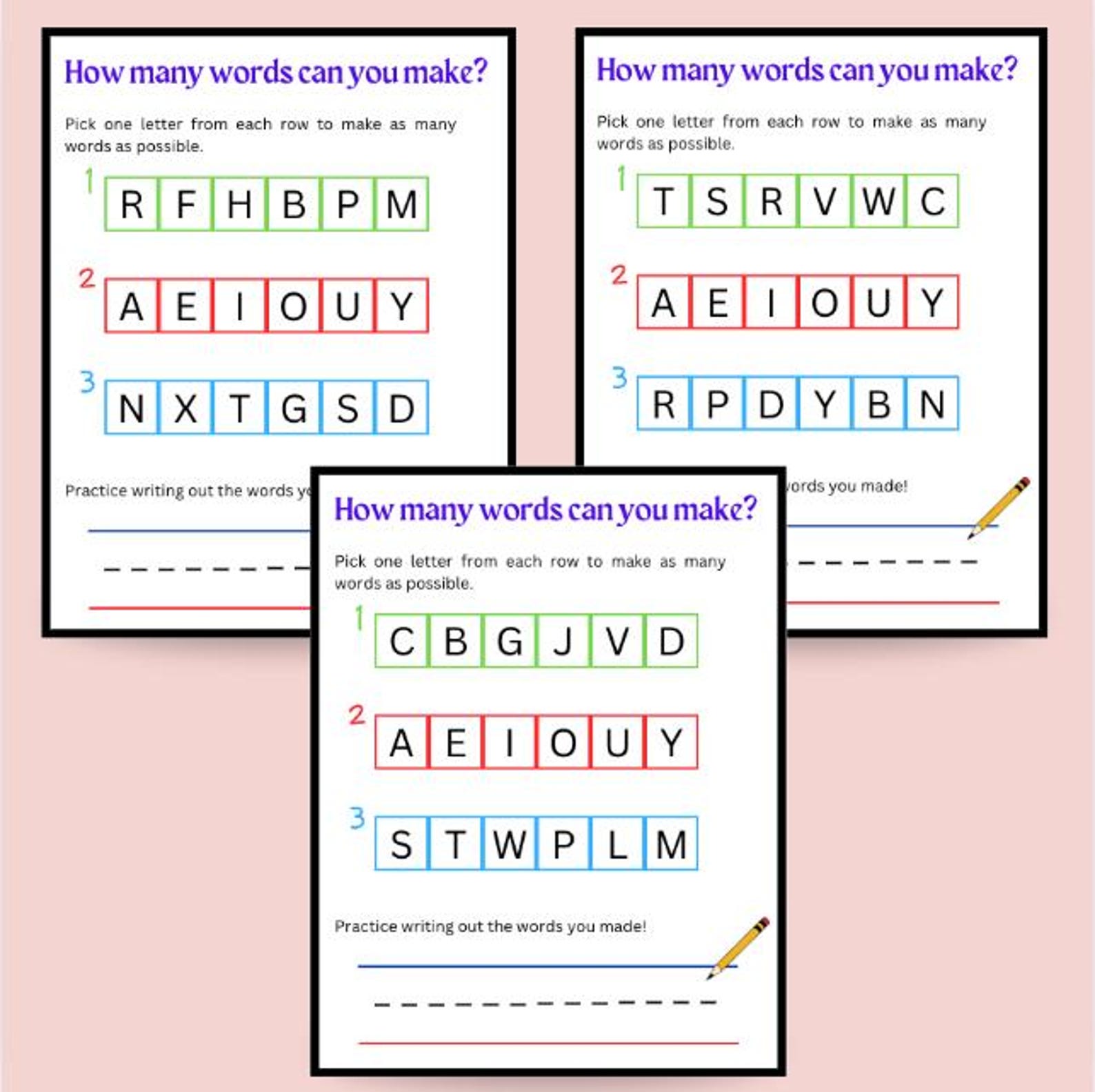 CVC Worksheet Activity | Word Building | Preschool - Kindergarten ...