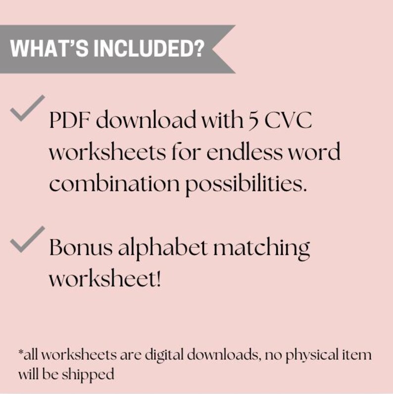CVC Worksheet Activity | Word Building | Preschool - Kindergarten ...