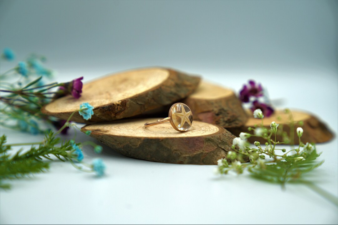 Echter Seestern Ring Echter Seestern Ring Epoxy Ring - Etsy Österreich