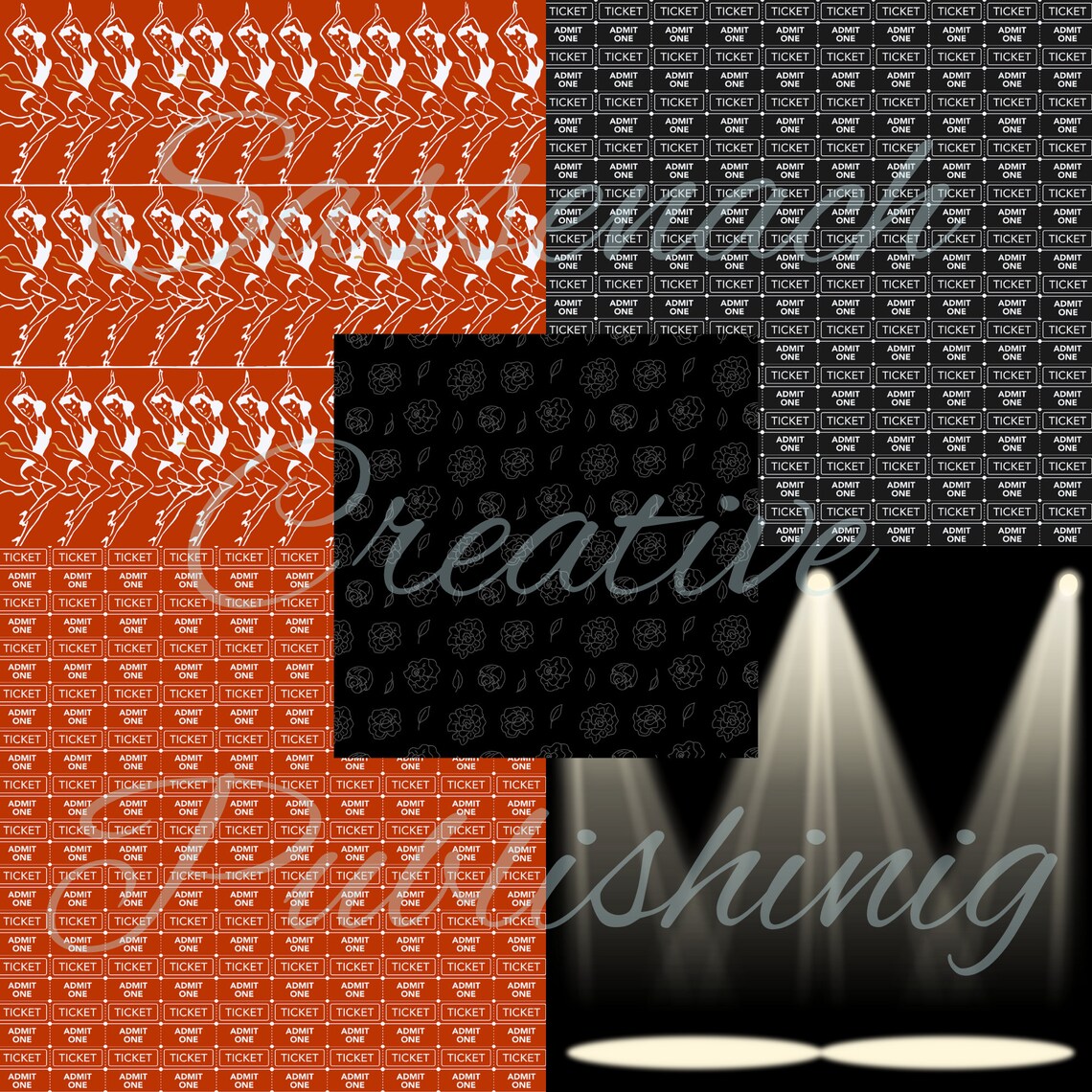 Theatre Digital Paper Pack Download - Etsy