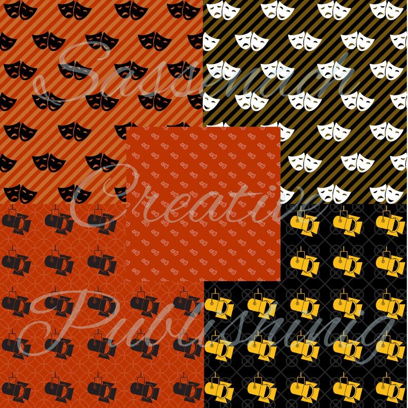 Theatre Digital Paper Pack Download! - Etsy